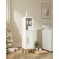 Bathroom Storage Cabinet, Corner Floor Cabinet with Door & Shelves, 2 ...