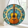 Acoustic Guitar Stained Glass Suncatcher – Window Hanging Decor ...