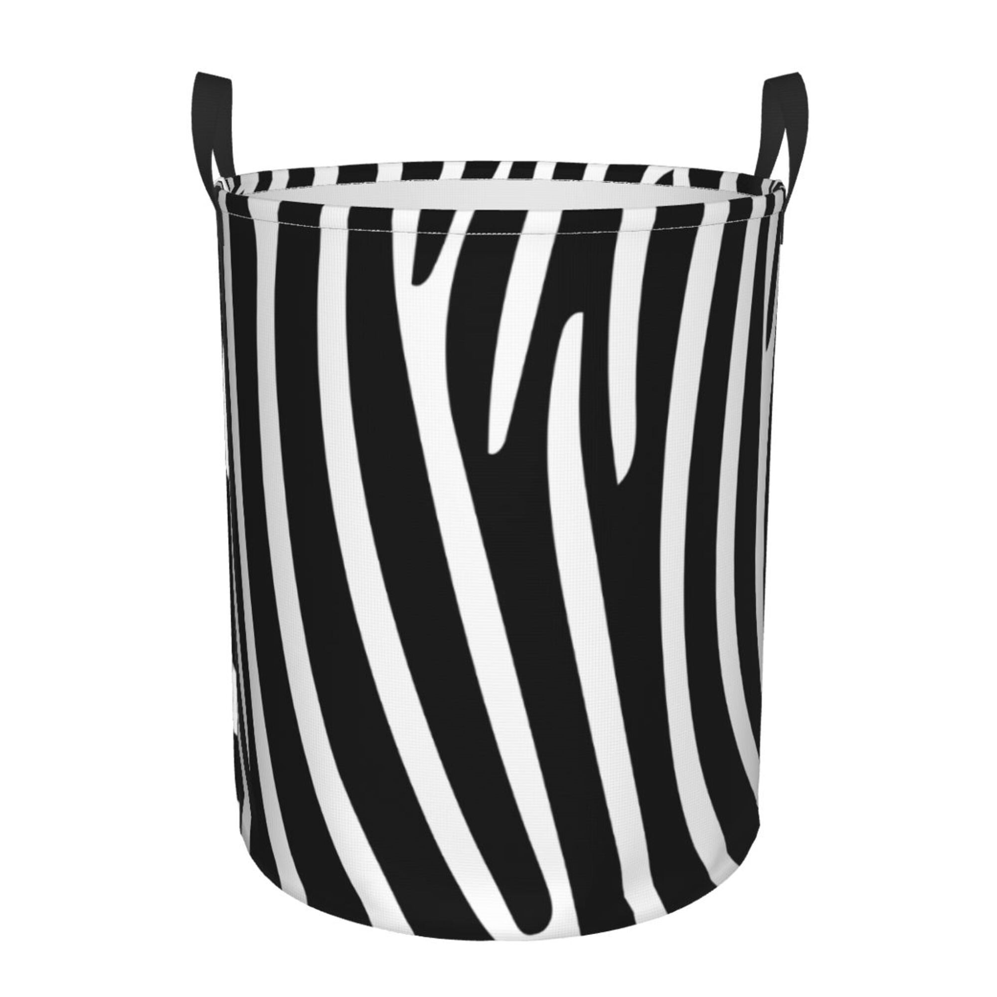 XMXY Round Laundry Basket Organizer, Zebra Stripes Waterproof ...