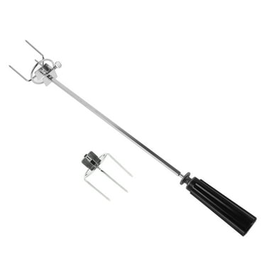 DEKAXID Stainless Steel BBQ Grill Rotisserie Kit Outdoor Spit Roaster ...