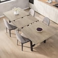 63-83" Extendable Dining Table, Industrial Rectangular Dining Room ...