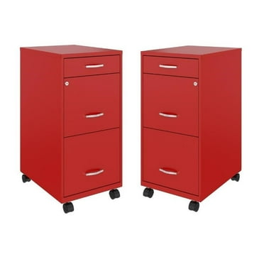 Wellington 2 Drawer File Cabinet in White Engineered Wood Fully ...