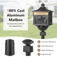 Cast Aluminum Mailbox with Post - Locking Residential Mailbox for ...