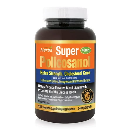 Herba Policosanol 40mg with Fenugreek and Plant Sterol Esters - 120 ...