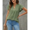 Fantaslook Women's Summer Dressy Tops, V Neck Ruffle Sleeve Casual ...