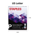 Staples Premium 8.5" x 11" Multipurpose Paper 24 lb 98B 500/RM 5 RM/CT ...