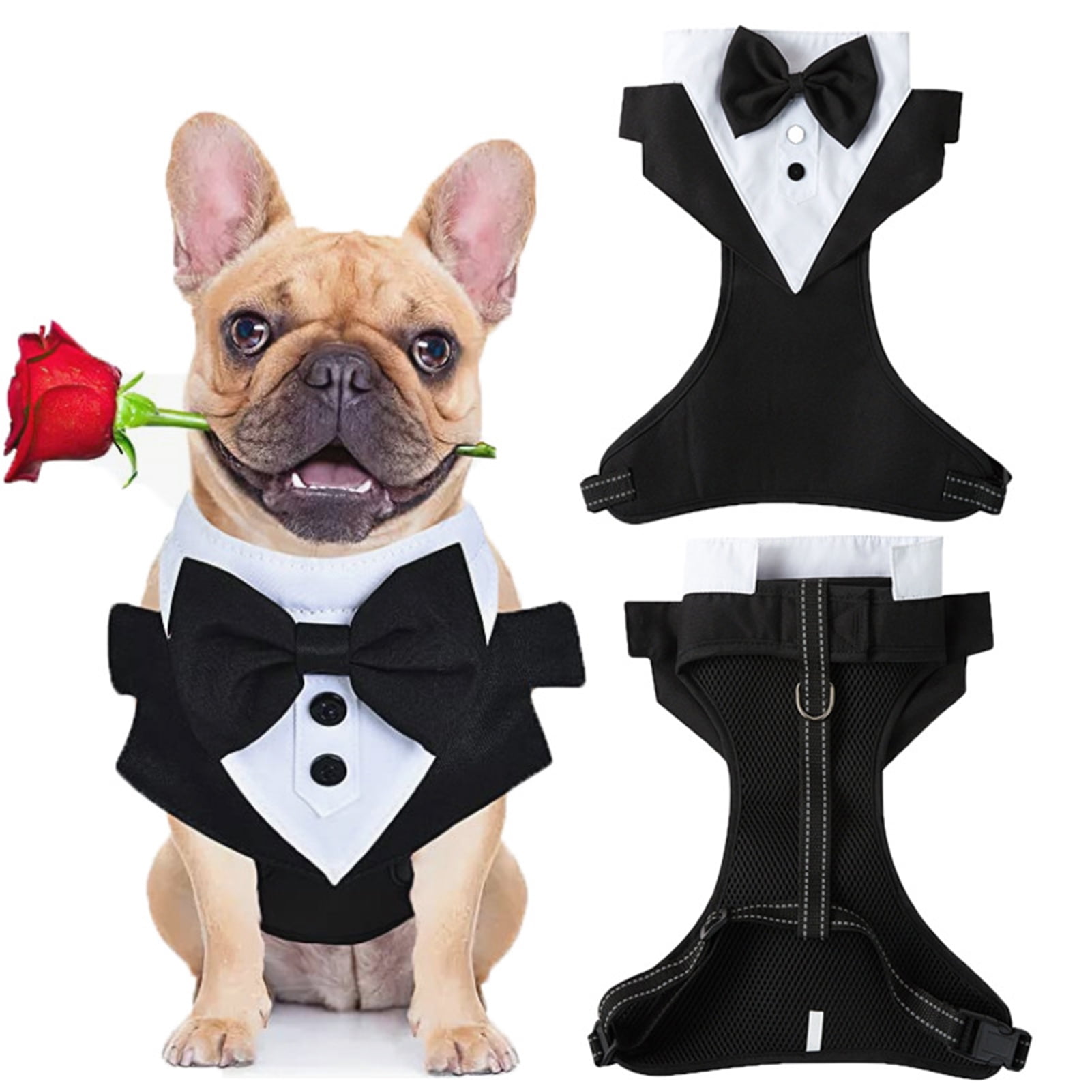 Waroomhouse Formal Dog Wedding Suit with Leash Ring Fastener Tape ...