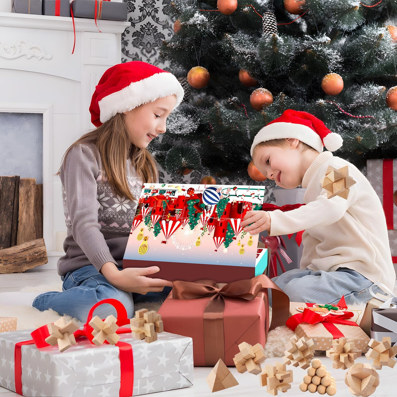 Advent Calendar 2024-24 Days of Brain Teaser Puzzles Toys Kit ...