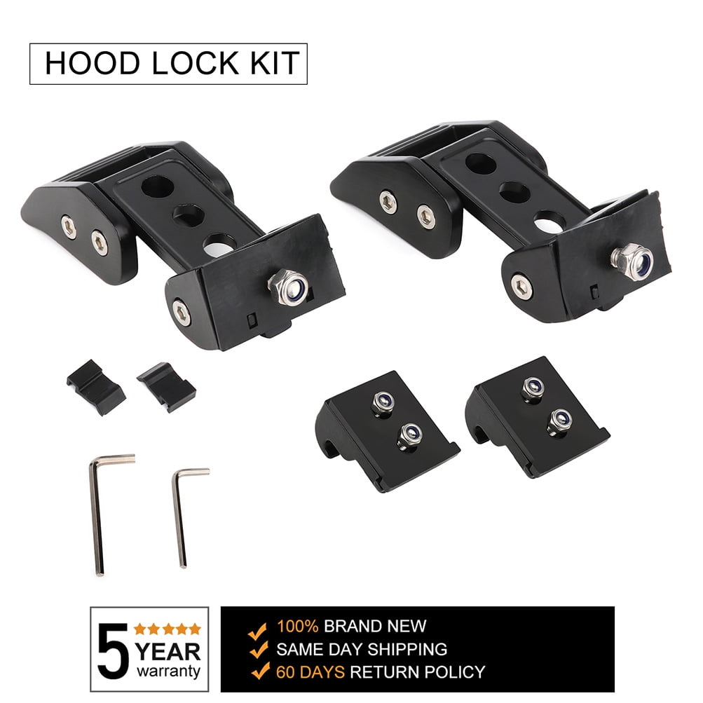 CCIYU Steel Hood Latches Lock for Jeep Wrangler 2007-2018 JK JKU JL ...