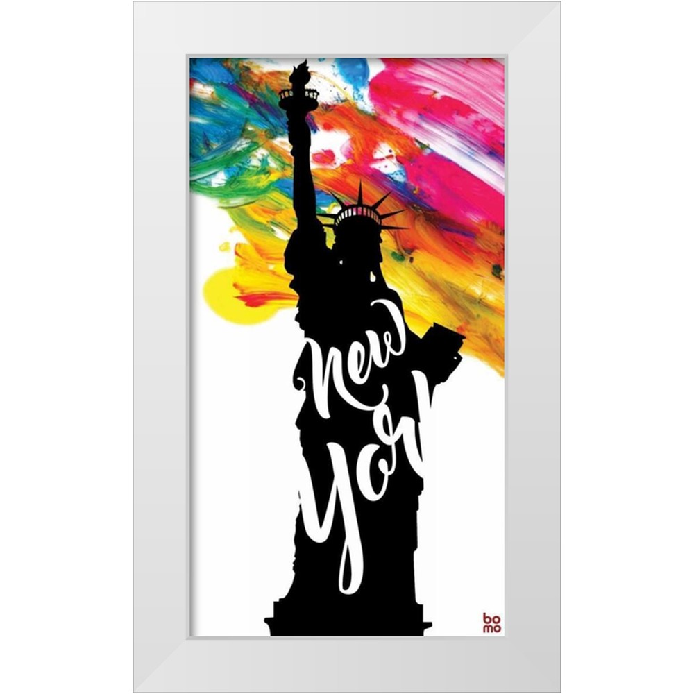 BoMo 19x32 White Modern Wood Framed Museum Art Print Titled - NY2 ...