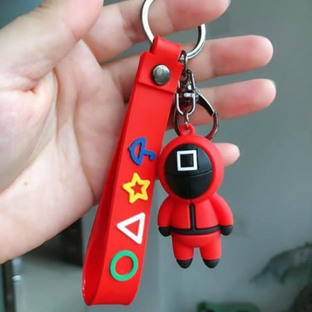 Squid Game Mask Keychain Cosplay Costume Peripheral Props Korean Movie ...