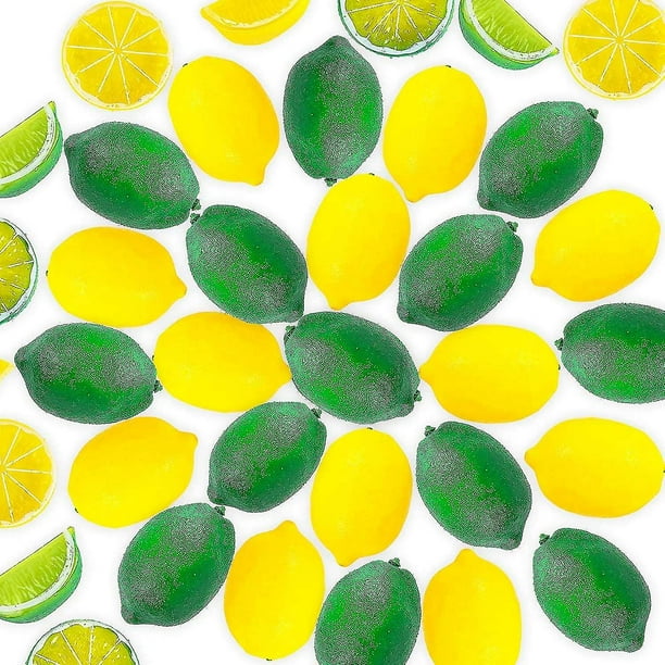 Fake Lemons Limes Set,fake Fruit Lemons Artificial Lemon Slices ...