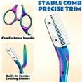 DINNAT Eyebrow Scissors with Comb - Stainless Steel Eyebrow Trimmer for ...