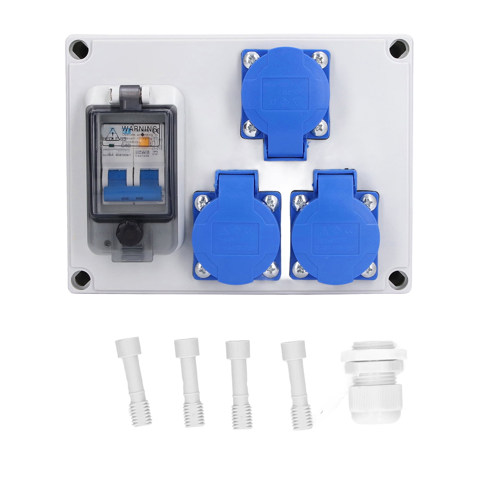 Enchufe de pared Receptáculo de caja de toma de corriente alemán doble ...