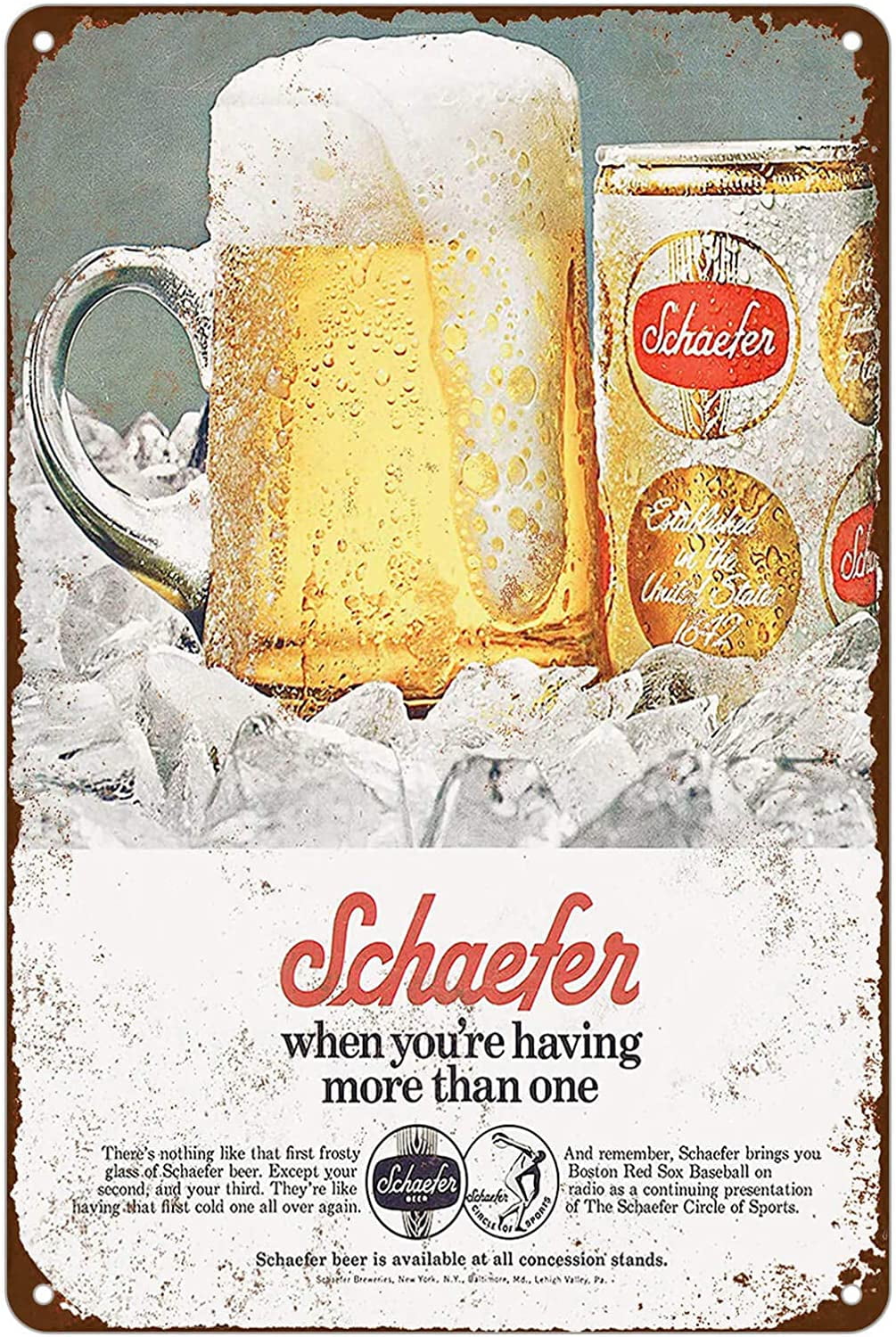 Schaefer Beer Sign