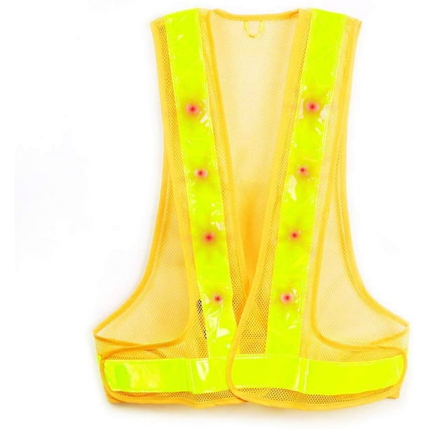Reflective Safety Vest with 16 LED Lights - Walmart.com