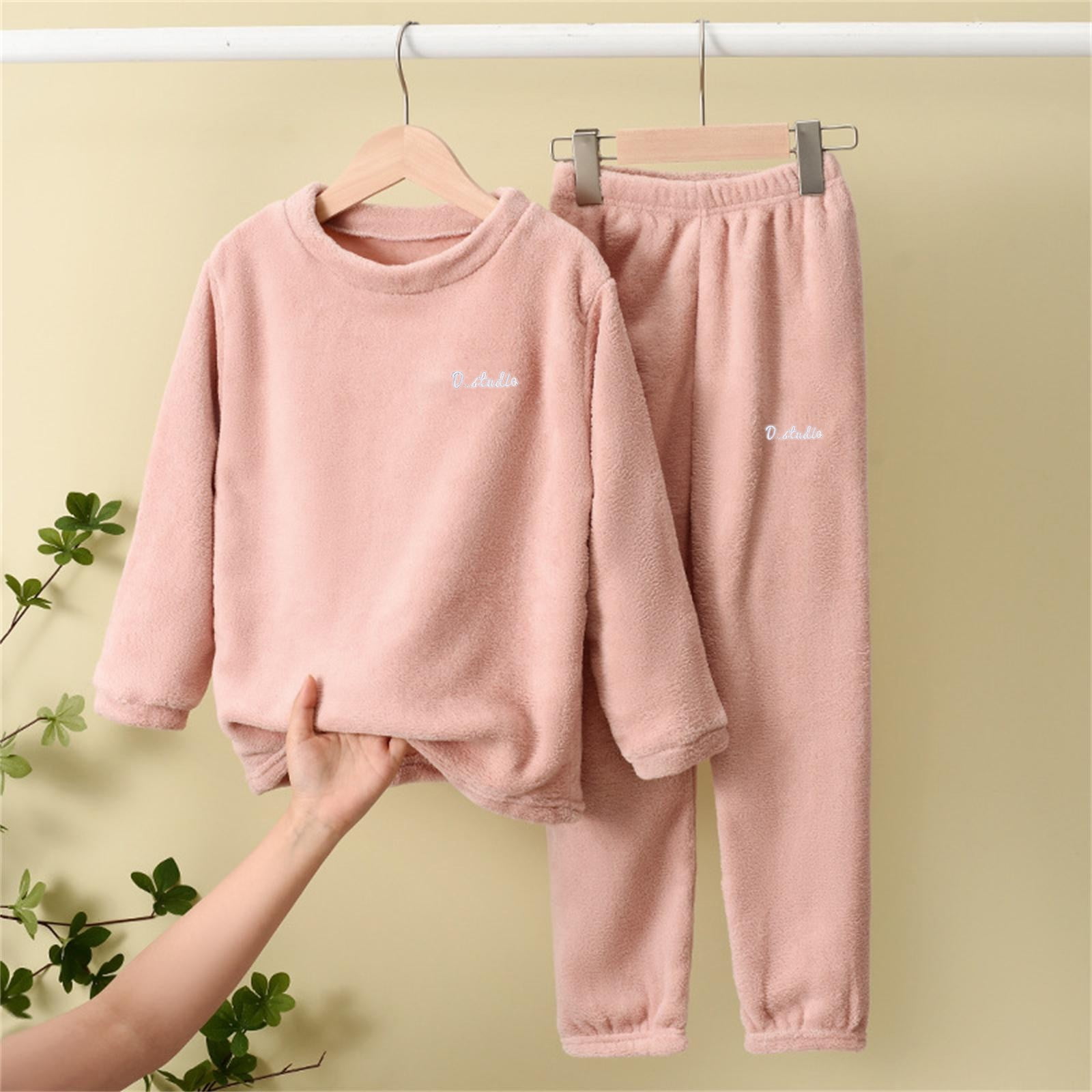 Click here for Pmvfhde Kids Clothes Childrens Pajamas Warm Solid... prices
