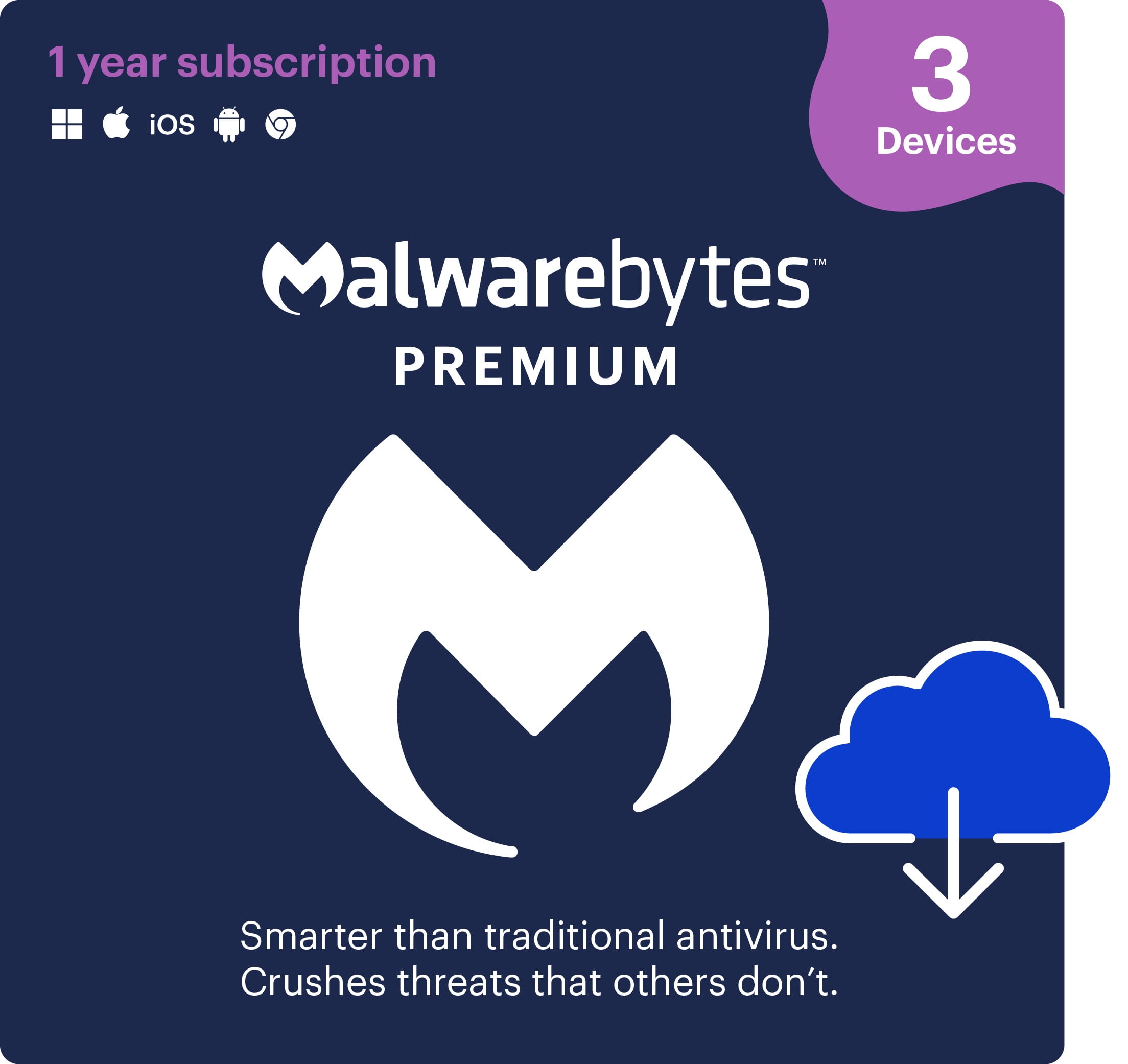 Malwarebytes Premium 3-Device 1-Year Subscription [Download] - Walmart.com