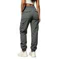 Bloomae Cargo Pants Women Drawstring Elastic High Waist Baggy Jogger ...