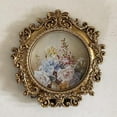 6Inch Round Shape Resin Photo Frame, Vintage Gold Picture Frame, Photo ...