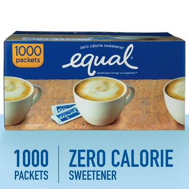 Equal Zero Calorie Sweetener Packets, Sugar Substitute, 2000 Ct ...
