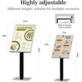 BERPET Heavy Duty Aluminum Pedestal Sign Stand 21" x 29" - Silver ...