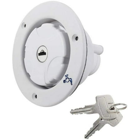 Water Inlet Gravity Water Inlet Filler Cap with 2 Keys,Stainless Steel ...