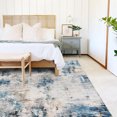 SANMADROLA 4X6 Area Rugs for Living Room Modern Abstract Blue Machine ...