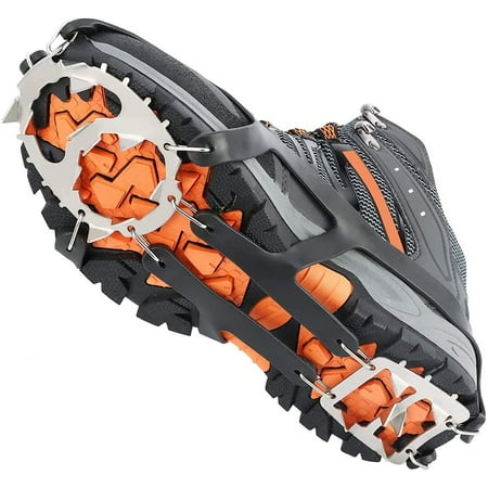 Crampons Ice Cleats Traction, Microspikes Anti Slip 18 Stainless Steel ...
