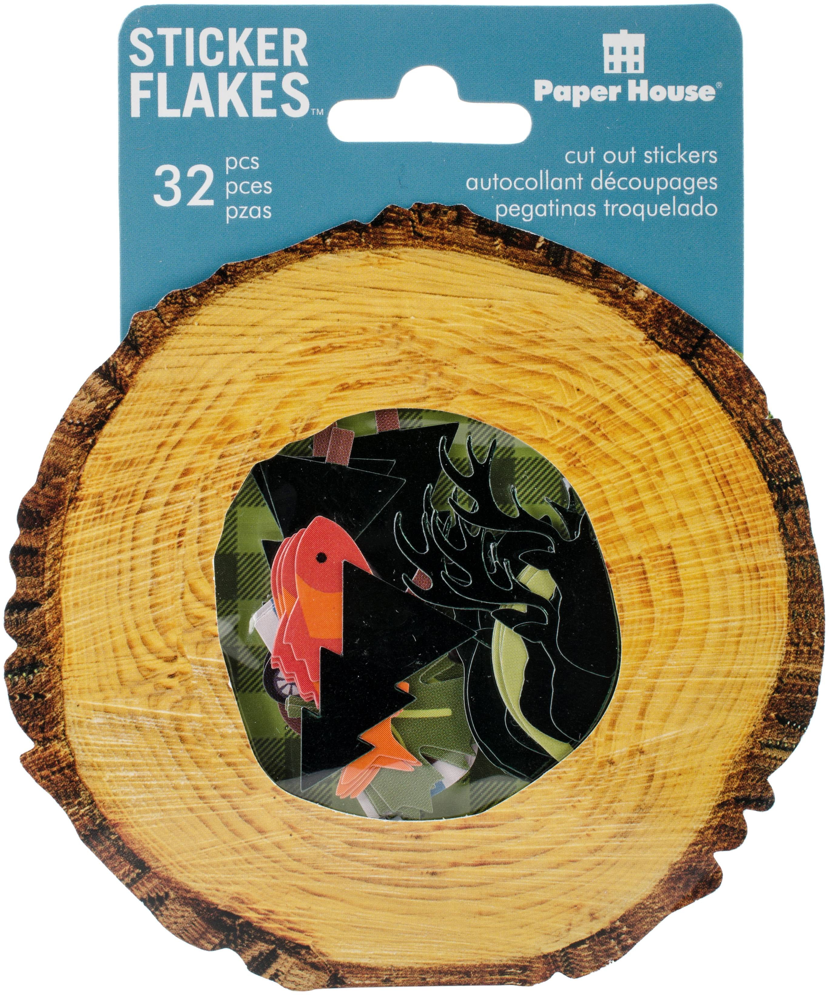 Paper House Sticker Flakes Cut Out Stickers 32/Pkg-Outdoors - Walmart.com