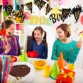 13th Birthday Decorations Banner Boys Girls, Black Gold Happy ...