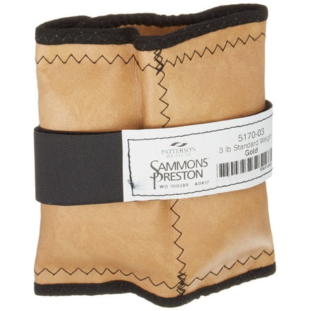 Sammons Preston Cuff Weight, 3 lb, Gold, Velcro Strap & D-Ring Closure ...