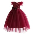 LNWUY (3-12 Years) Girls Sequined Tulle Tutu Flower Girl Birthday Dress ...