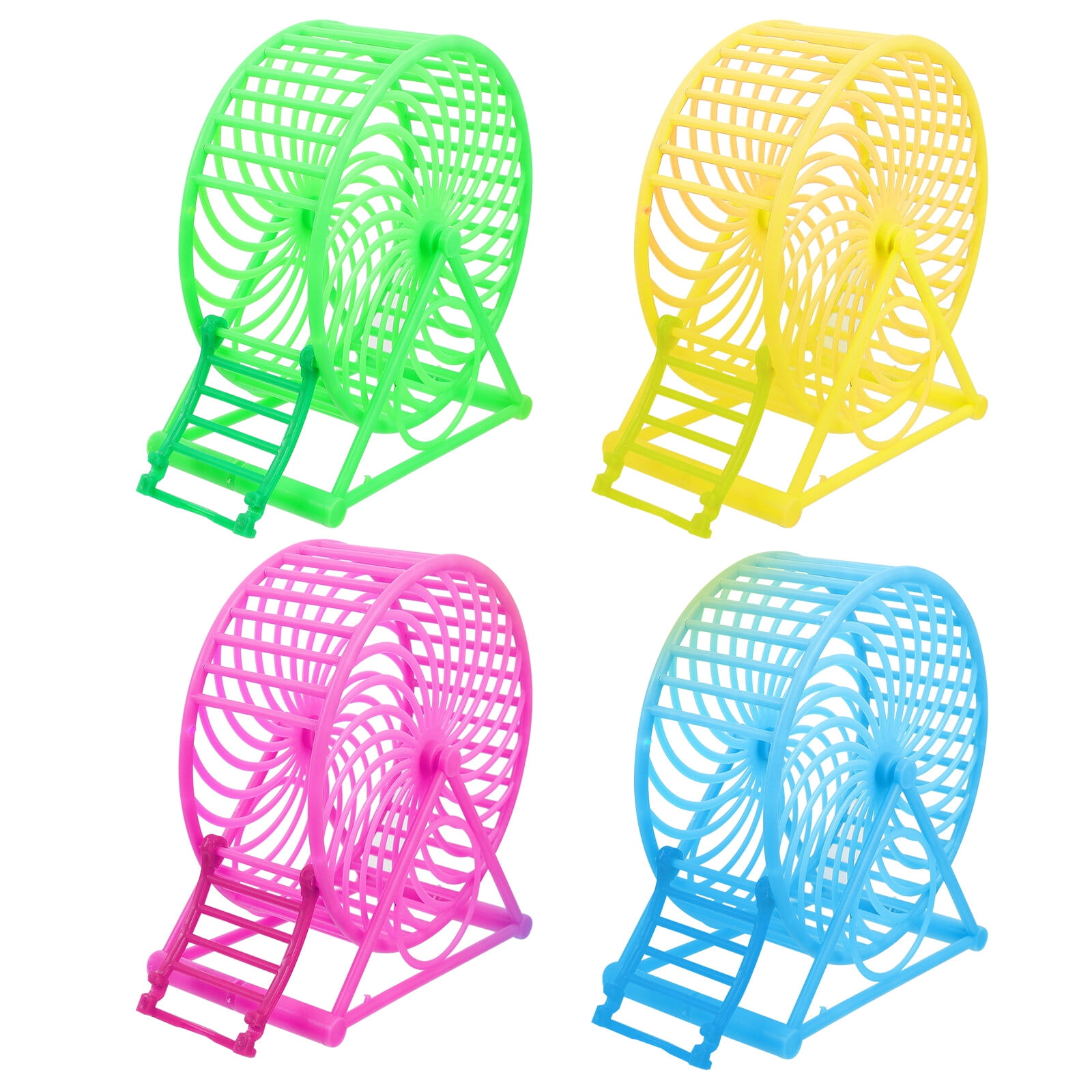 4pcs Hamster Running Wheels Silent Exercise Wheels Hamster Running ...