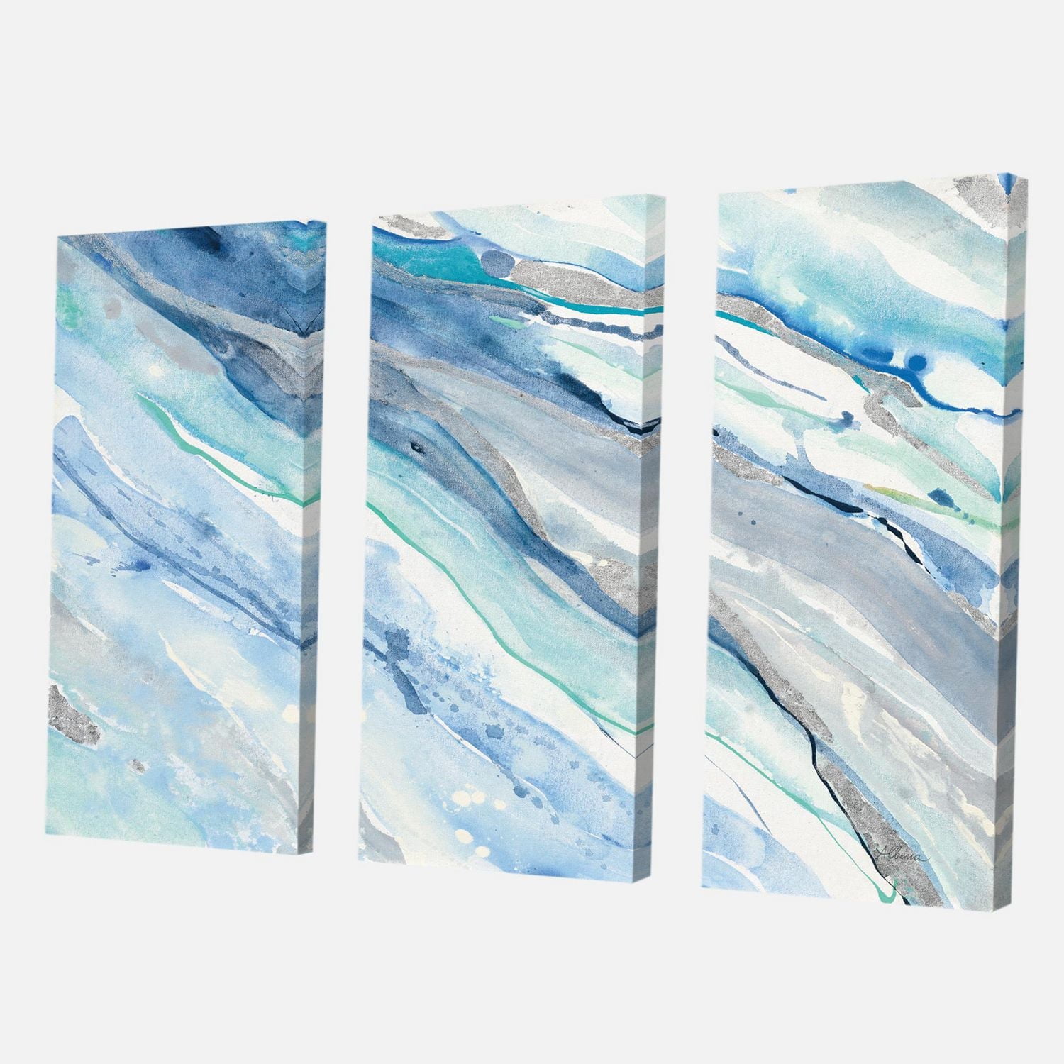 Click here for Designart Blue Silver Spring Ii Canvas Wall Art 48... prices