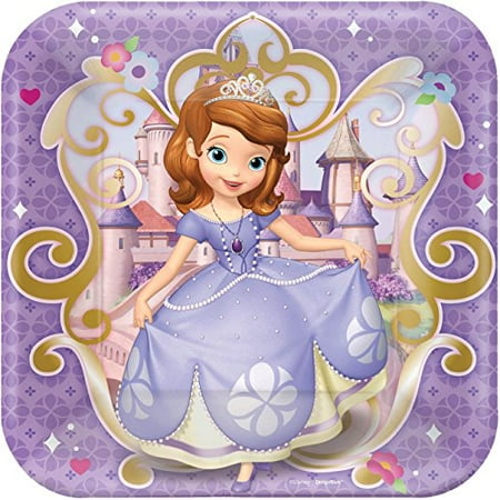 Hallmark Disney Junior Sofia The First Square Dinner Plates (8 ...