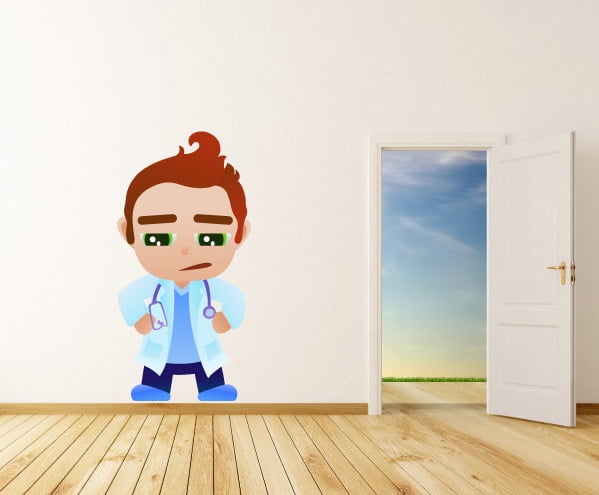Cartoon Doctor Wall Decal - Vinyl Sticker - Car Sticker - IDCOLOR008 ...