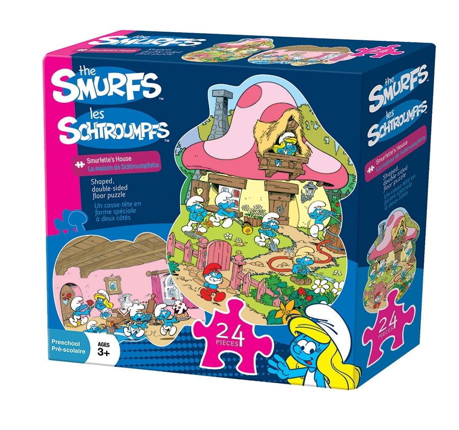 The Smurfs - Smurfette's House - 24 Piece Shaped Double Sided Floor ...