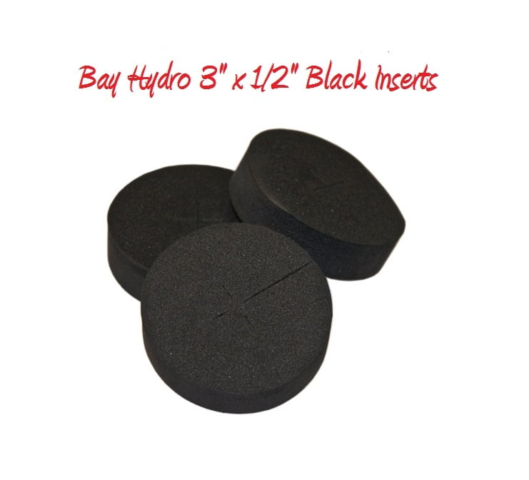 Bay Hydro 3" X 1/2" FIRM Black Neoprene Inserts 25pc - Walmart.com