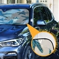 Blue Starfishes on Beige Background Windshield Sun Shade Automobile ...