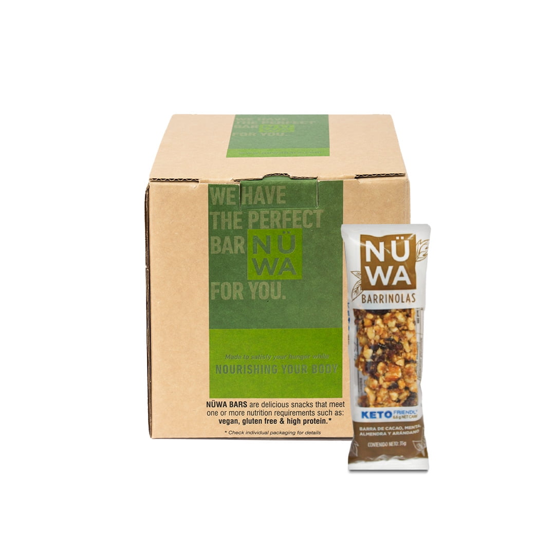 20 PACK NÜWA KETO: Barritas de Cacao Veganas, Snack Saludable con ...