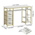 Dextrus White Marble Texture Nail Desk with 3 Drawers – Manicure Table ...