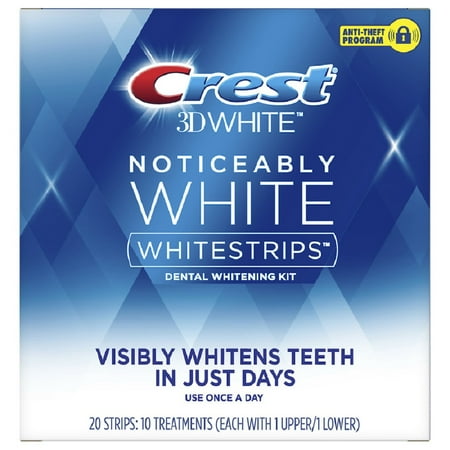 Crest Noticeably White Whitestrips Dental Whitening Kit, Visiblement ...