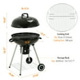 "Master Cook BBQ 22"" Round Portable Charcoal Kettle Grill for Outdoor ...