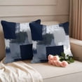 Blue Grey Graffiti Art Outdoor Throw Pillow Covers Set of 2, Abstract ...