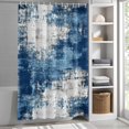 Blue Gradient Abstract Art Shower Curtain Set, Waterproof Shower ...