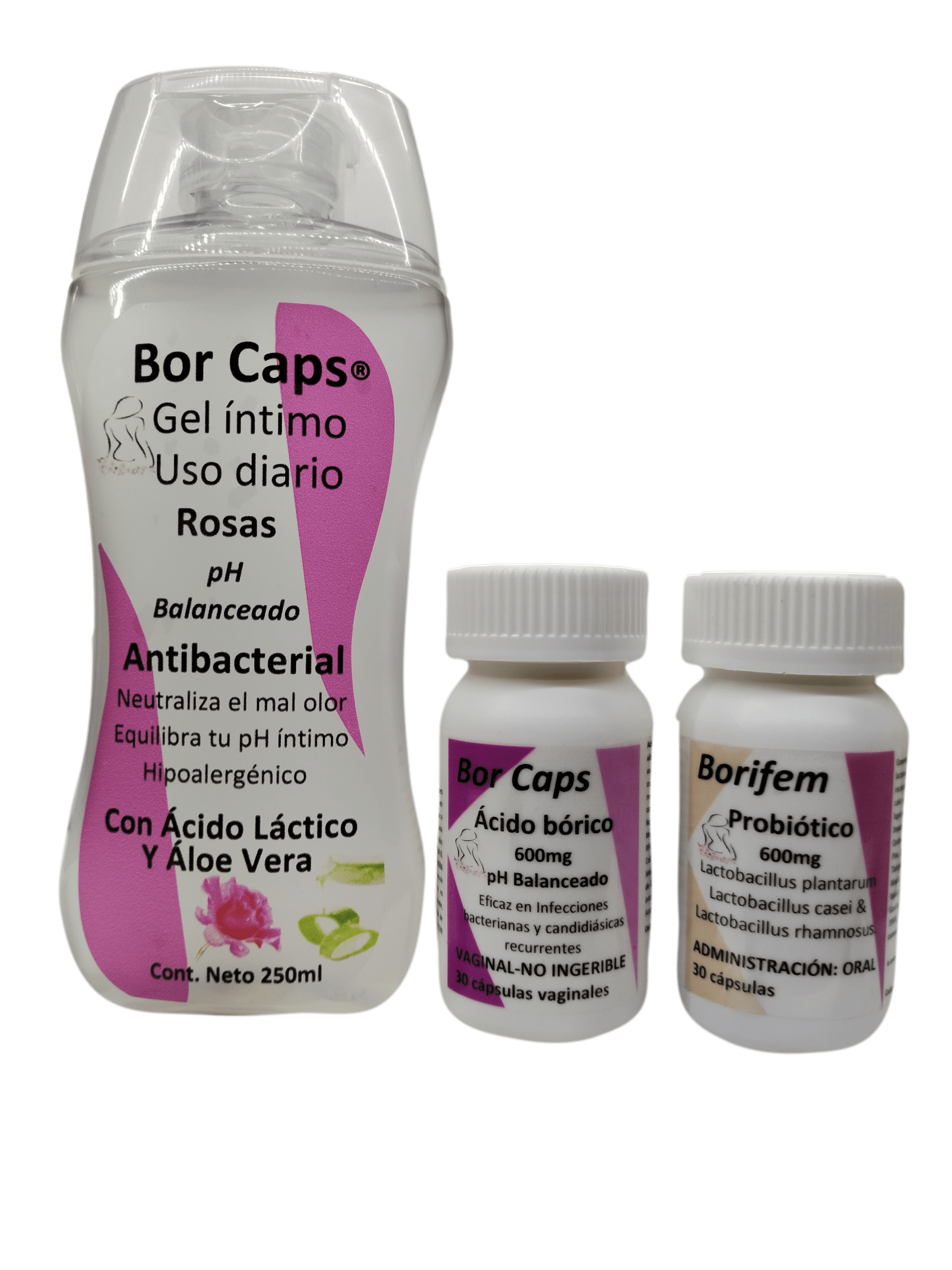 Kit Bor Caps pH Balance- Cuidado Íntimo Femenino Bor Caps KIT | Walmart ...