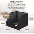 Open Front Trapezoid Closet Bins 12x12x10 – Fabric Storage Baskets for ...