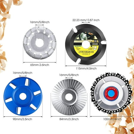 12 Teeth Wood Carving Disc Wood Shaping Disc Cutting Wheel 6 Teeth Wood ...