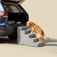 EDX 5-Step 23'' Tall Dog Stairs, Right-Angle Design, Non-Slip Foam Core ...